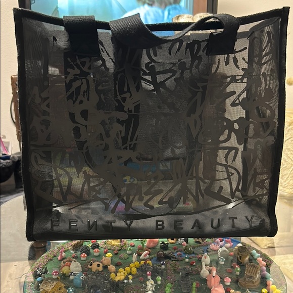 Fenty Beauty | Bags | Fenty Beauty Black Mesh Tote Bag | Poshmark